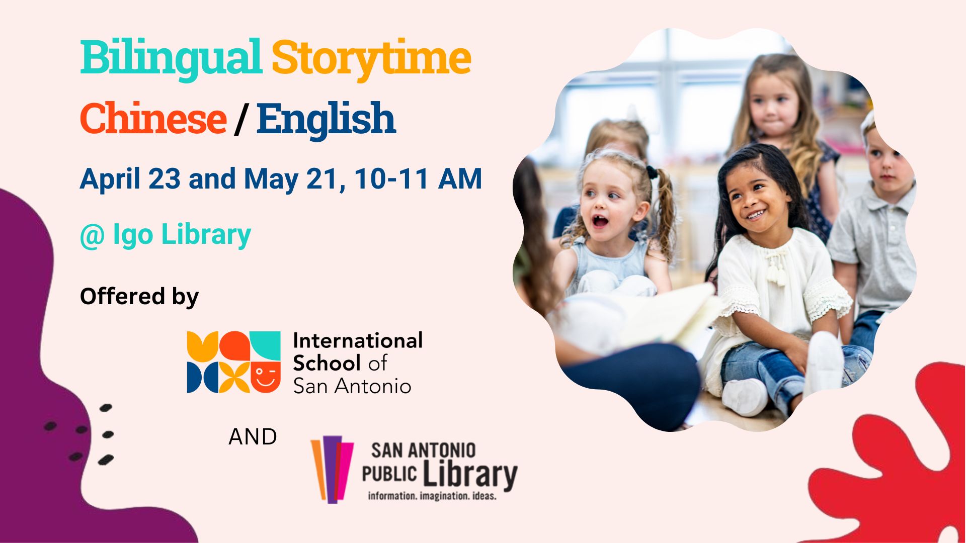 Bilingual Storytime Chinese/English at the library! - International ...